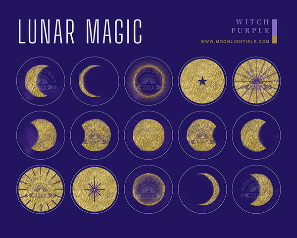 Lunar Magic - Purple Gold | Instagram Story Highlight Icon – Moonlight Isle