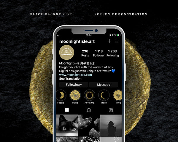 Lunar Magic - Black Gold | Instagram Story Highlight Icon – Moonlight Isle
